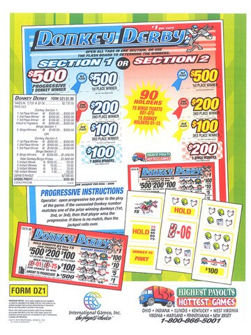 Pull Tabs, Lancaster Bingo Company