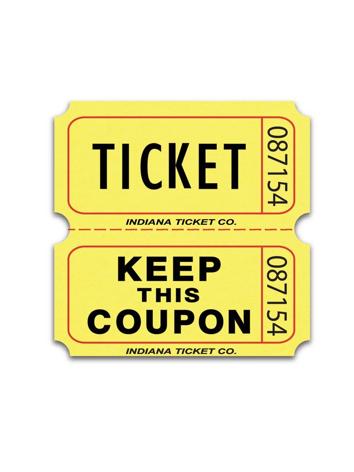 Double Row Tickets Yellow