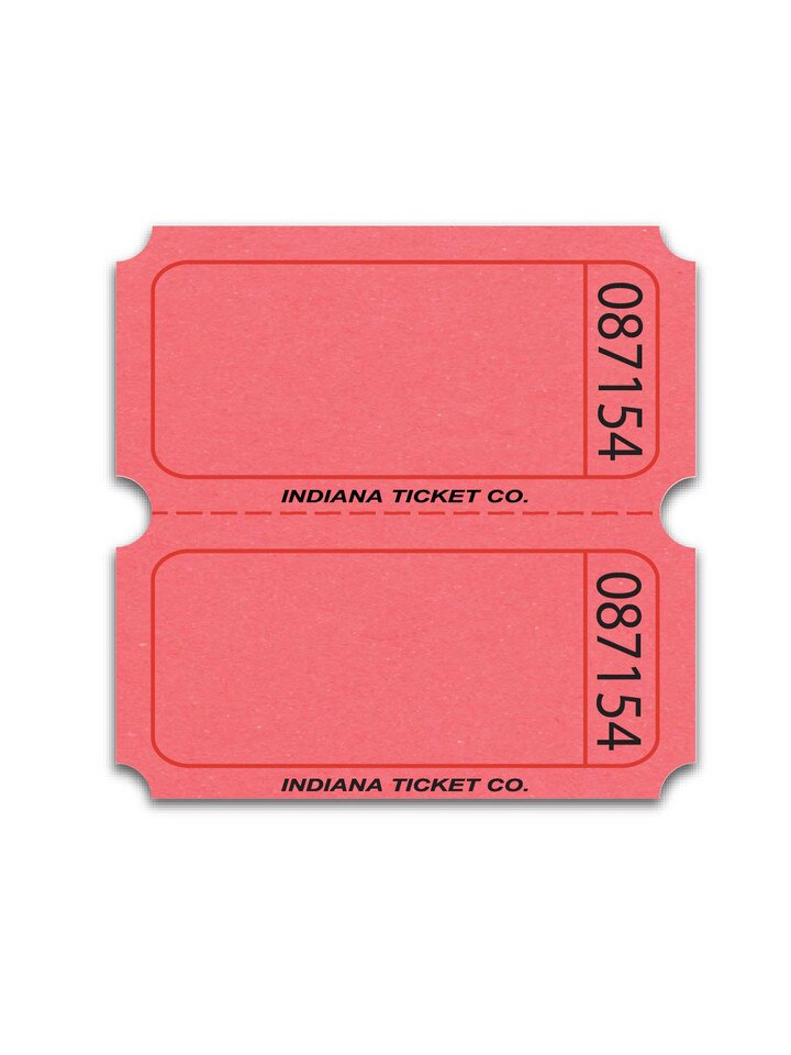 Double Row Blank Tickets Pink