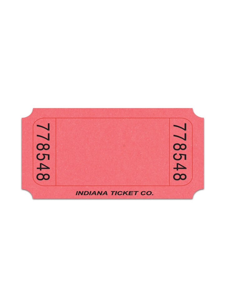 Single Row Blank Tickets Pink