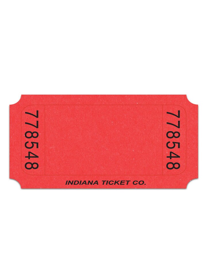 Single Row Blank Tickets Red