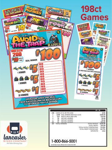 Pull Tabs, Lancaster Bingo Company