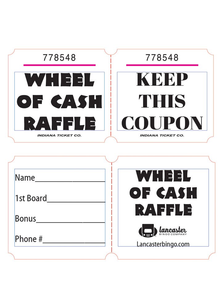Double Marquee Wheel of Cash Ticket - PINK