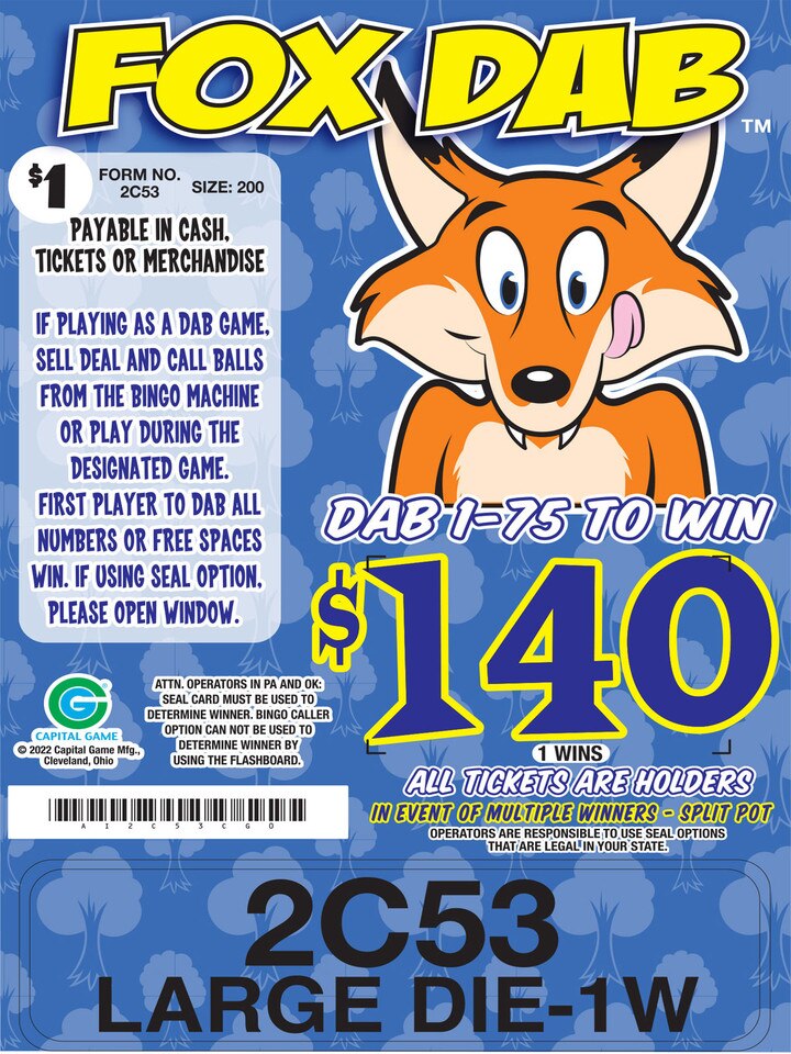 FOX DAB STRIP TICKET VP1732 200 CT NLS