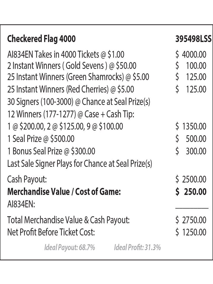 Checkered Flag 4000 NLS CAS