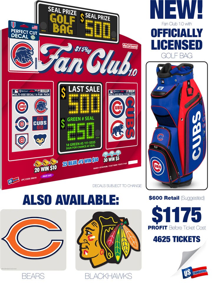 25 CHICAGO BLACKHAWKS GOLF BAG 4625 CT